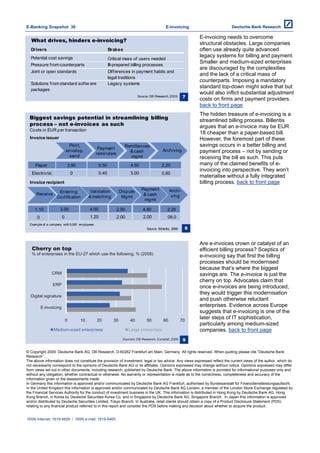 Deutsche Bank Research on eInvoicing | PDF