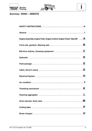 Deutz fahr 5670 hts combine service repair manual | PDF