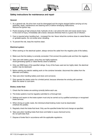 Deutz fahr 5670 hts combine service repair manual | PDF