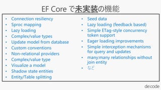 DEV-003_新しく生まれ変わったデータ アクセス テクノロジ ～Entity Framework Core 1.0 の全貌～ | PPT