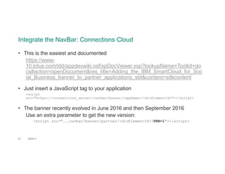 DEV-1430 IBM Connections Integration | PDF