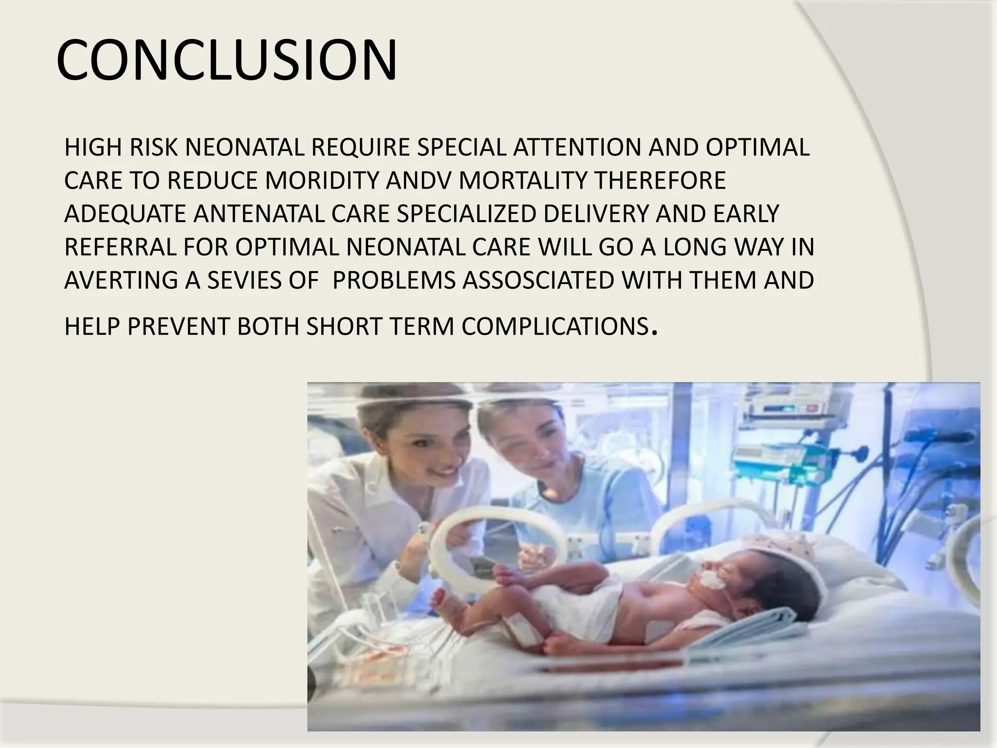Monitoring of high risk of neonates..... | PPTX