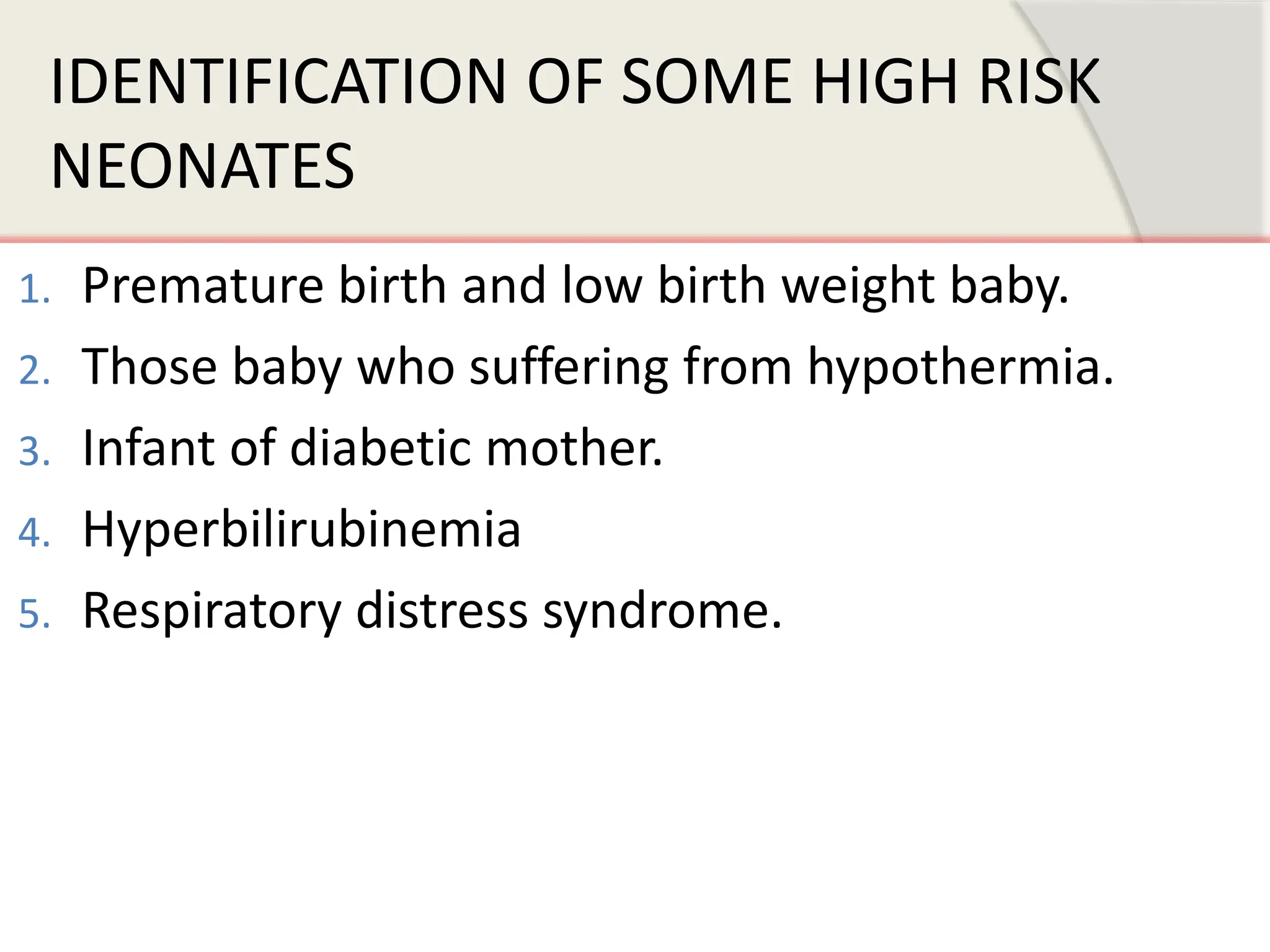 Monitoring of high risk of neonates..... | PPTX