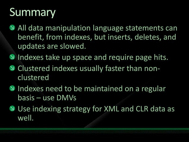 Dev Sql Indexing Strategies Pptx Databases Computer Software And