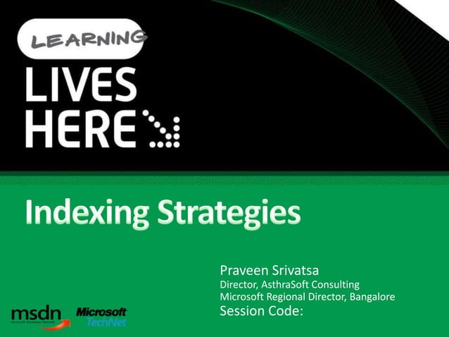 Dev Sql Indexing Strategies | PPT Dev Sql Indexing Strategies | PPT