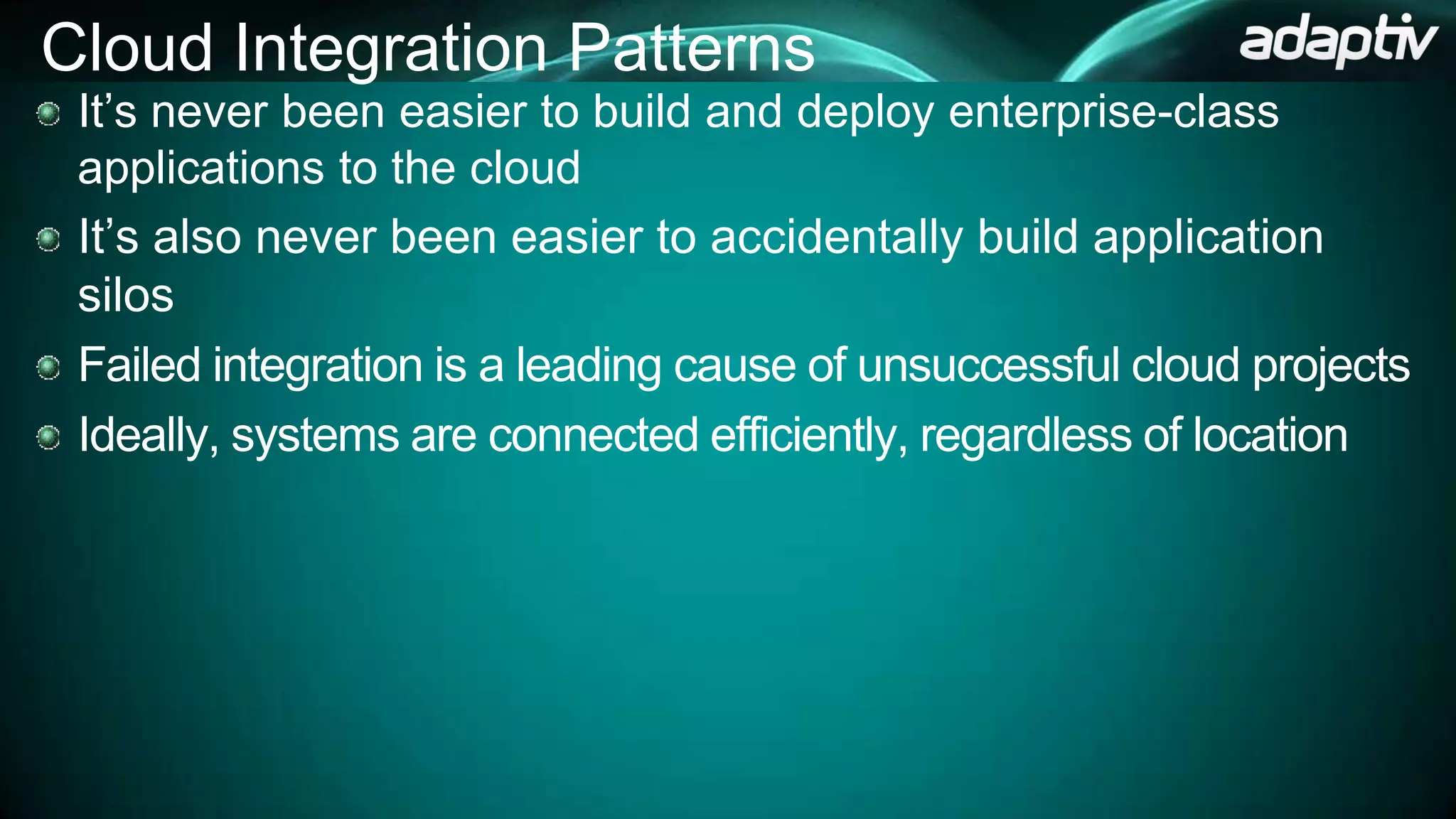 Microsoft cloud integration patterns - BizTalk/Azure | PPT