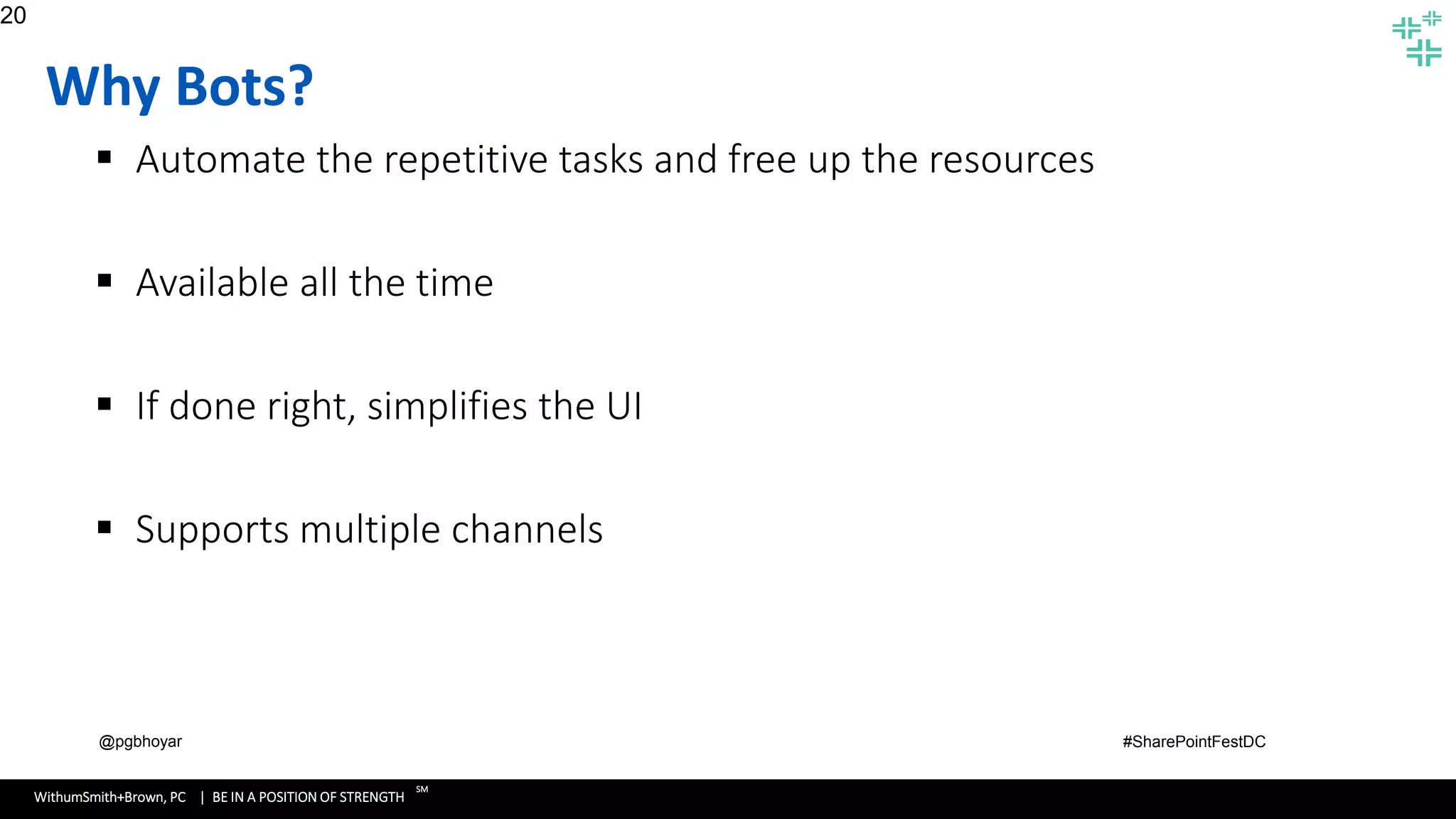 Microsoft Bot Framework For Sharepoint Developers Spfestdc2019 Ppt