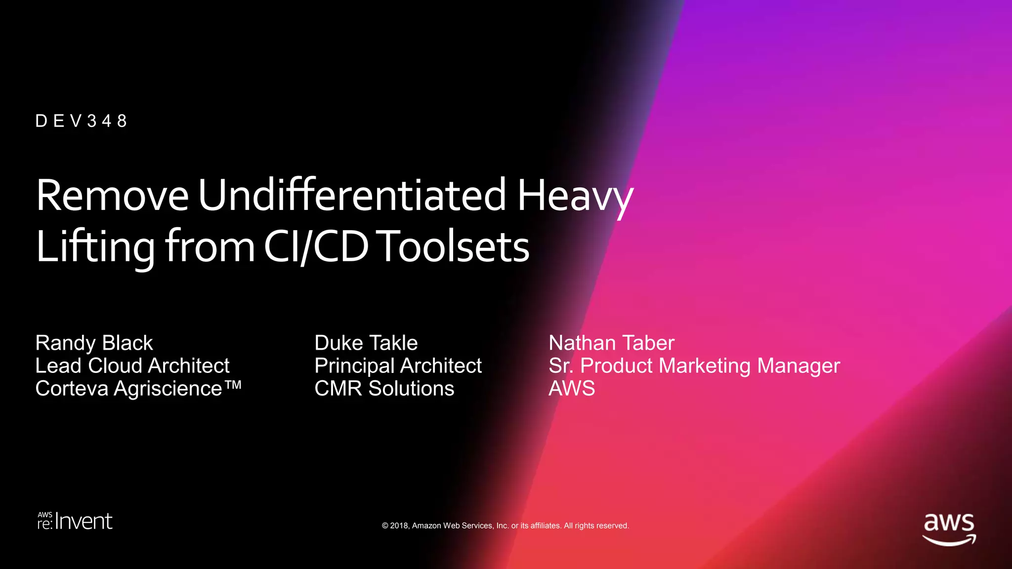 Dev348 ReInvent Corteva Agriscience | PPTX