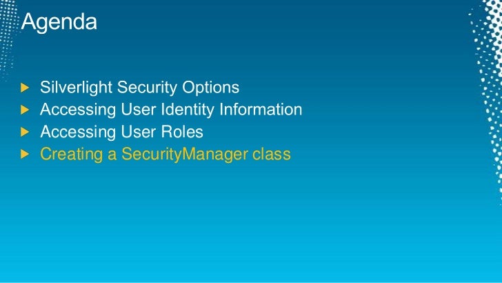 Integrating Security Roles Into Microsoft Silverlight Applications
