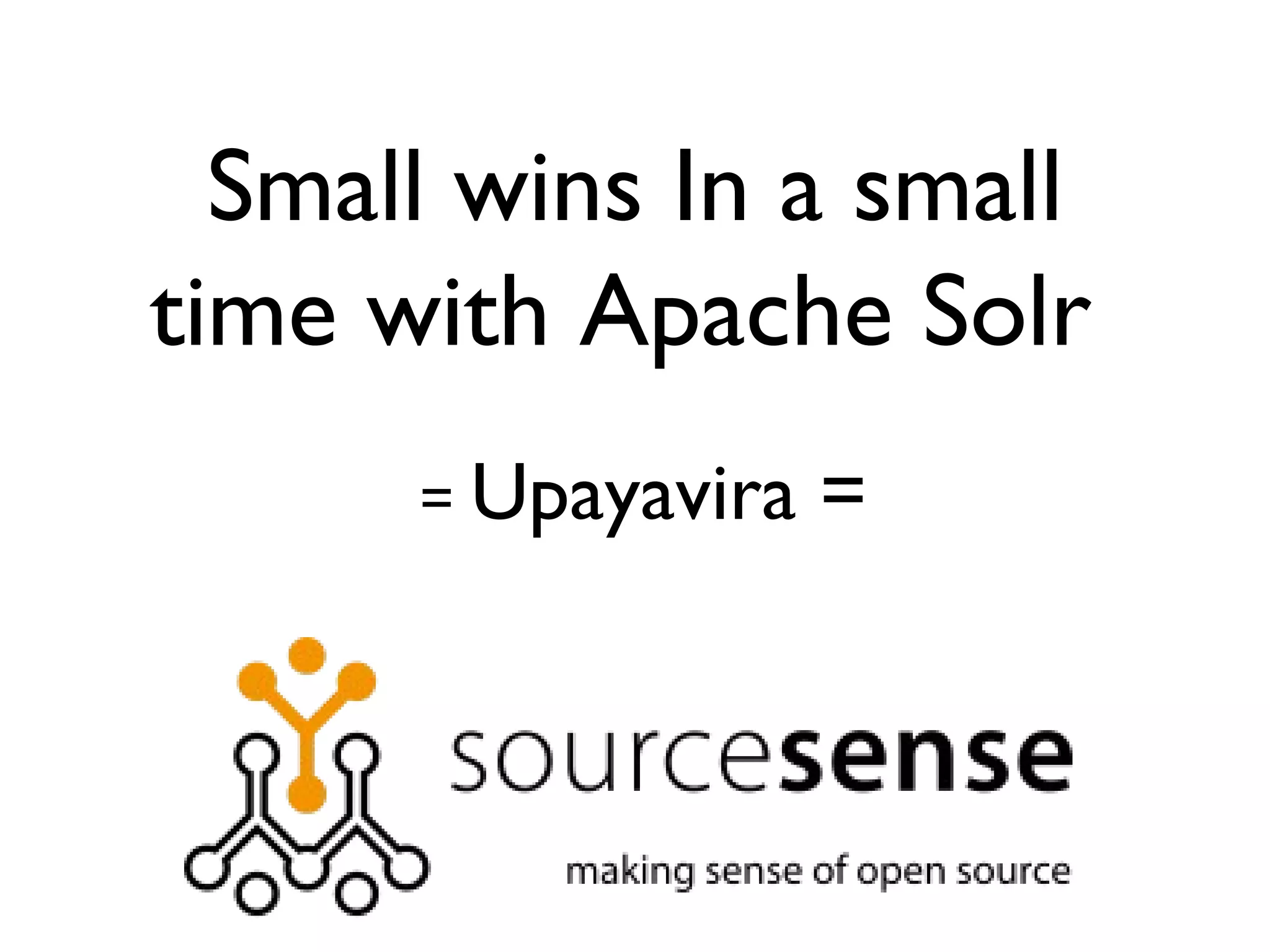 Dev8d Apache Solr Tutorial Ppt