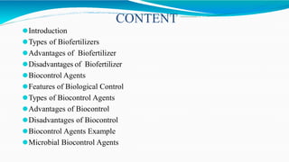 Biofertilizers and biocontrol agents.Deva