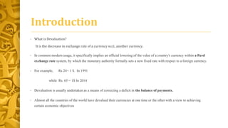 Devaluating indian currency | PPT