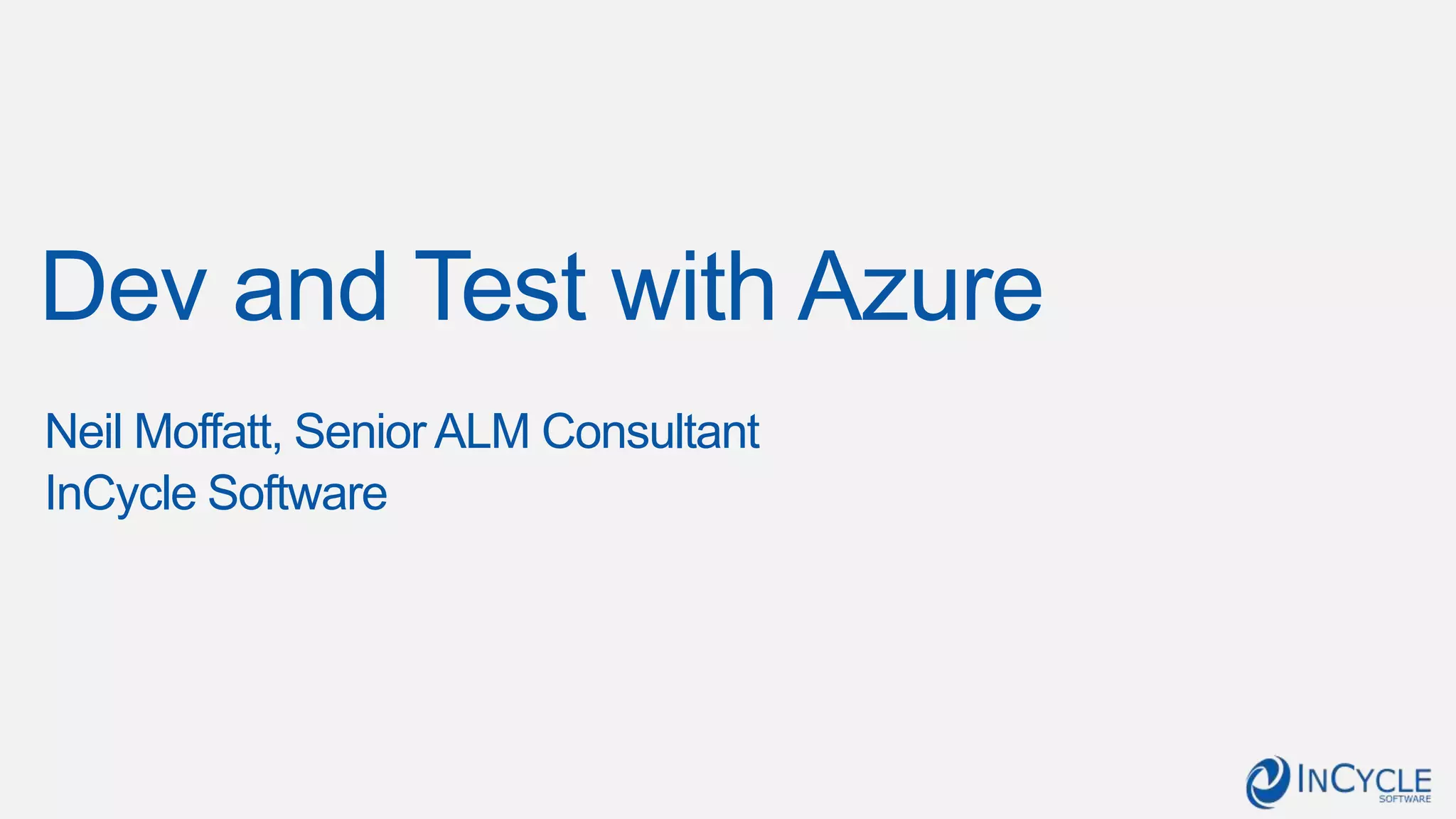 Dev and test with azure | PPTX