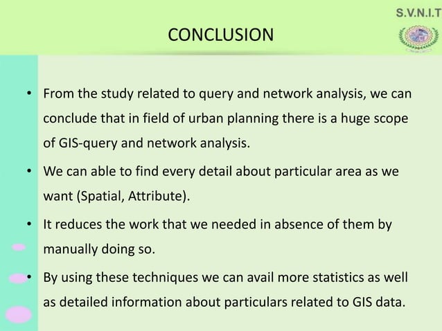 QUERY AND NETWORK ANALYSIS IN GIS | PPTX | Search | Internet