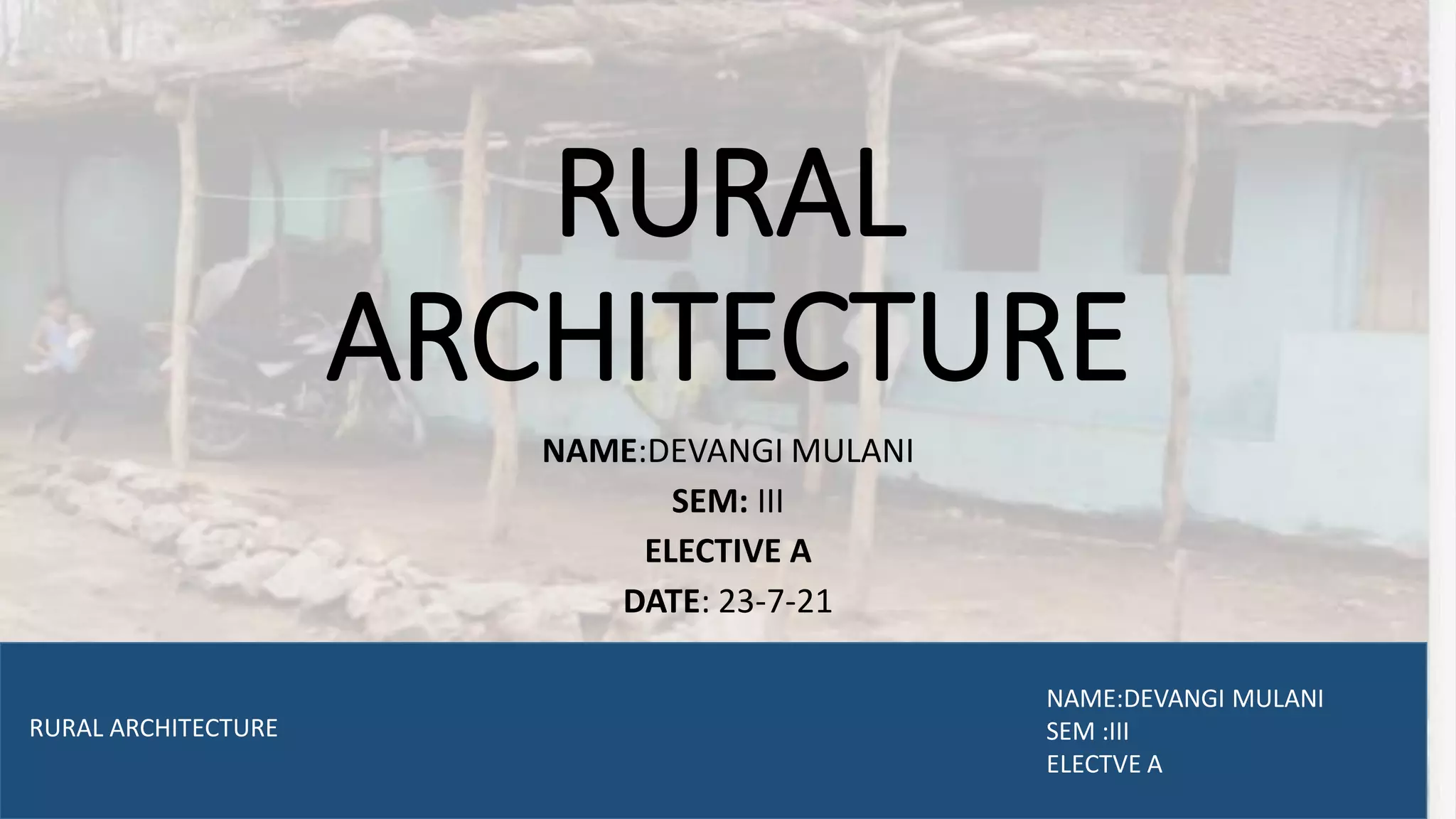 vidarbh region rural architecture ( gond houses ) | PDF