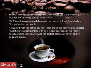 Devans brand profile | PPTX | Food & Drink