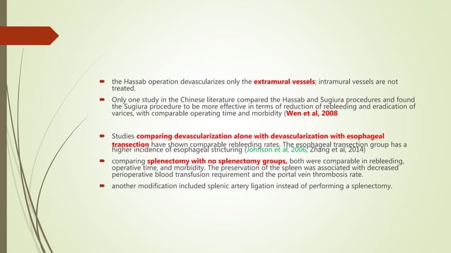 Devascularization in portal hypertension.dr quiyum | PPTX | Digestive ...