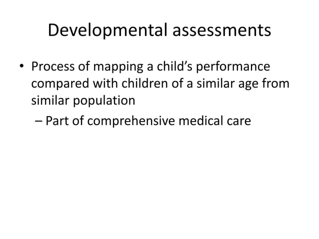 Developmental Assessment | PPTX