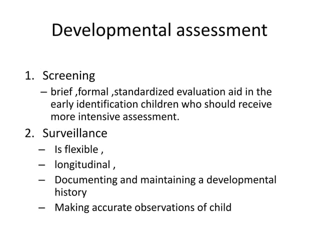 Developmental Assessment | PPTX