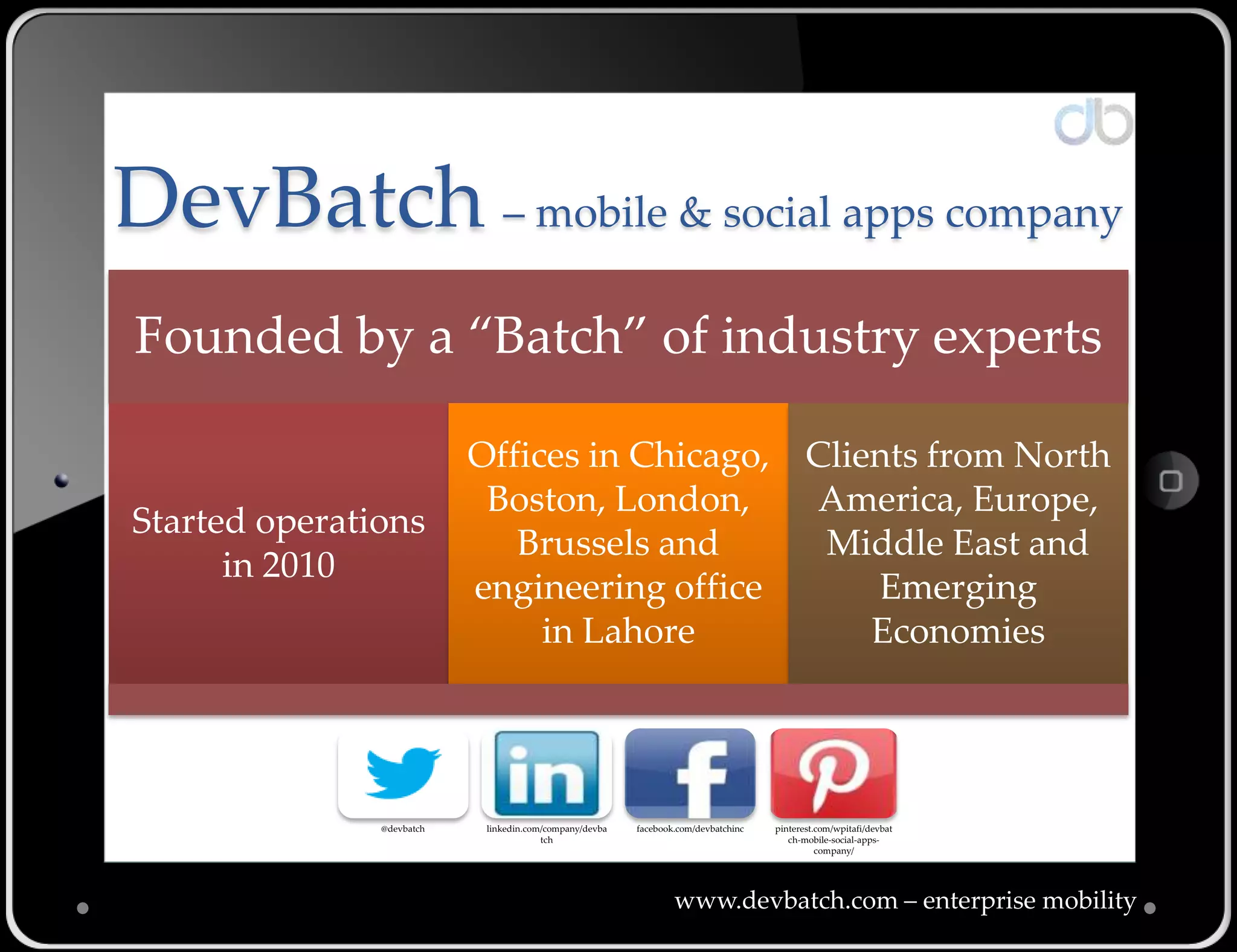 Mobile App Developers - DevBatch | PPTX