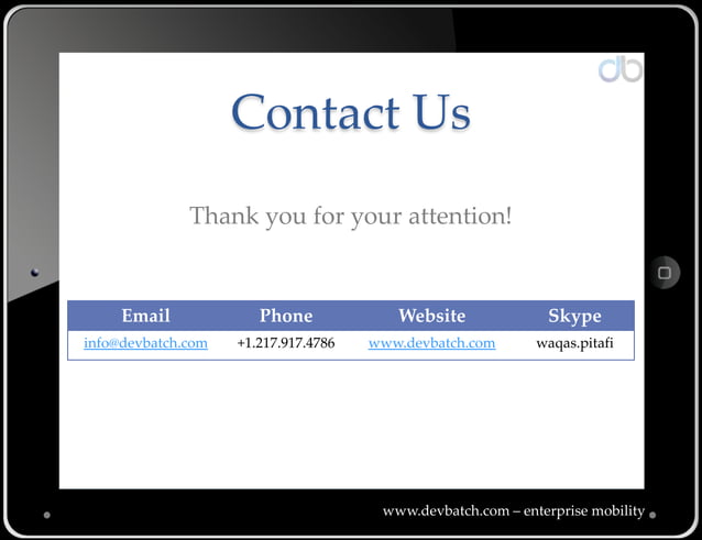 Mobile App Developers - DevBatch | PPT