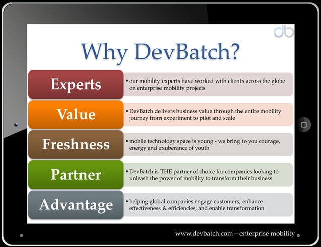Mobile App Developers - DevBatch | PPT