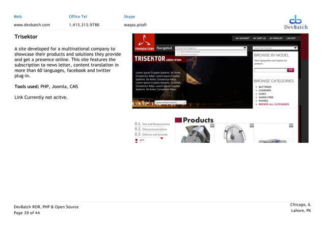 Mobile App Developers - DevBatch Web Design & Development Portfolio | PPT