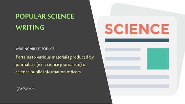 Science Writing vs Other Forms of Writing | PPT