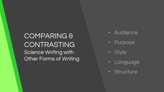 Science Writing vs. other Forms of Writing | PDF