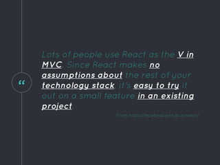 Towards component based web UI with ReactJS | PDF