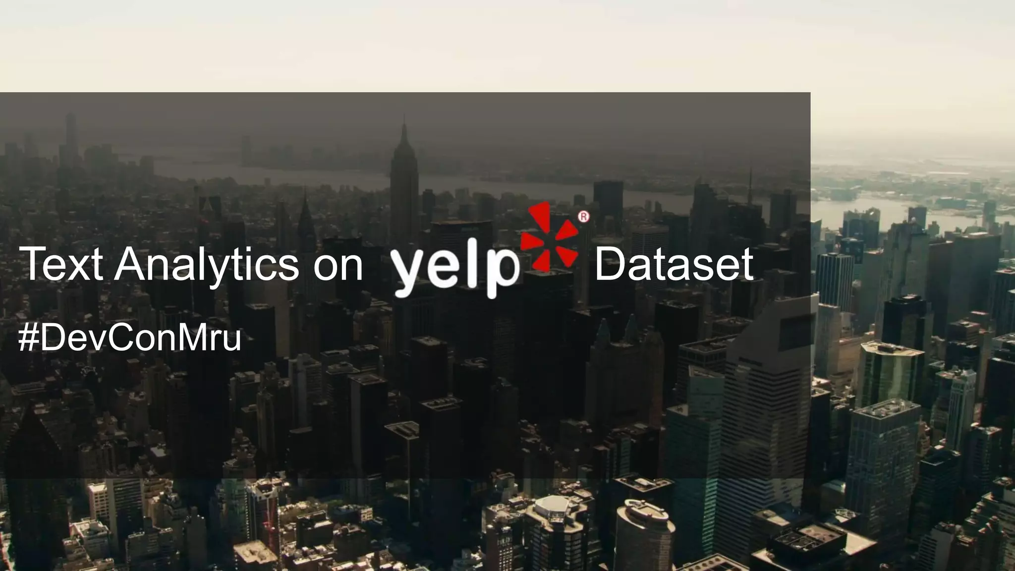 Data Analytics using R with Yelp Dataset | PPT