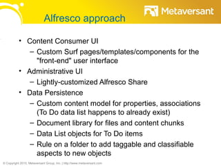 Alfresco from an agile framework perspective | PPT