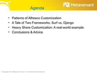 Alfresco from an agile framework perspective | PPT