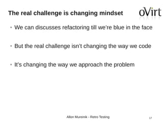 Retro Testing (DevConTLV Jan 2014) | PPT