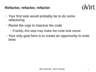 Retro Testing (DevConTLV Jan 2014) | PPT