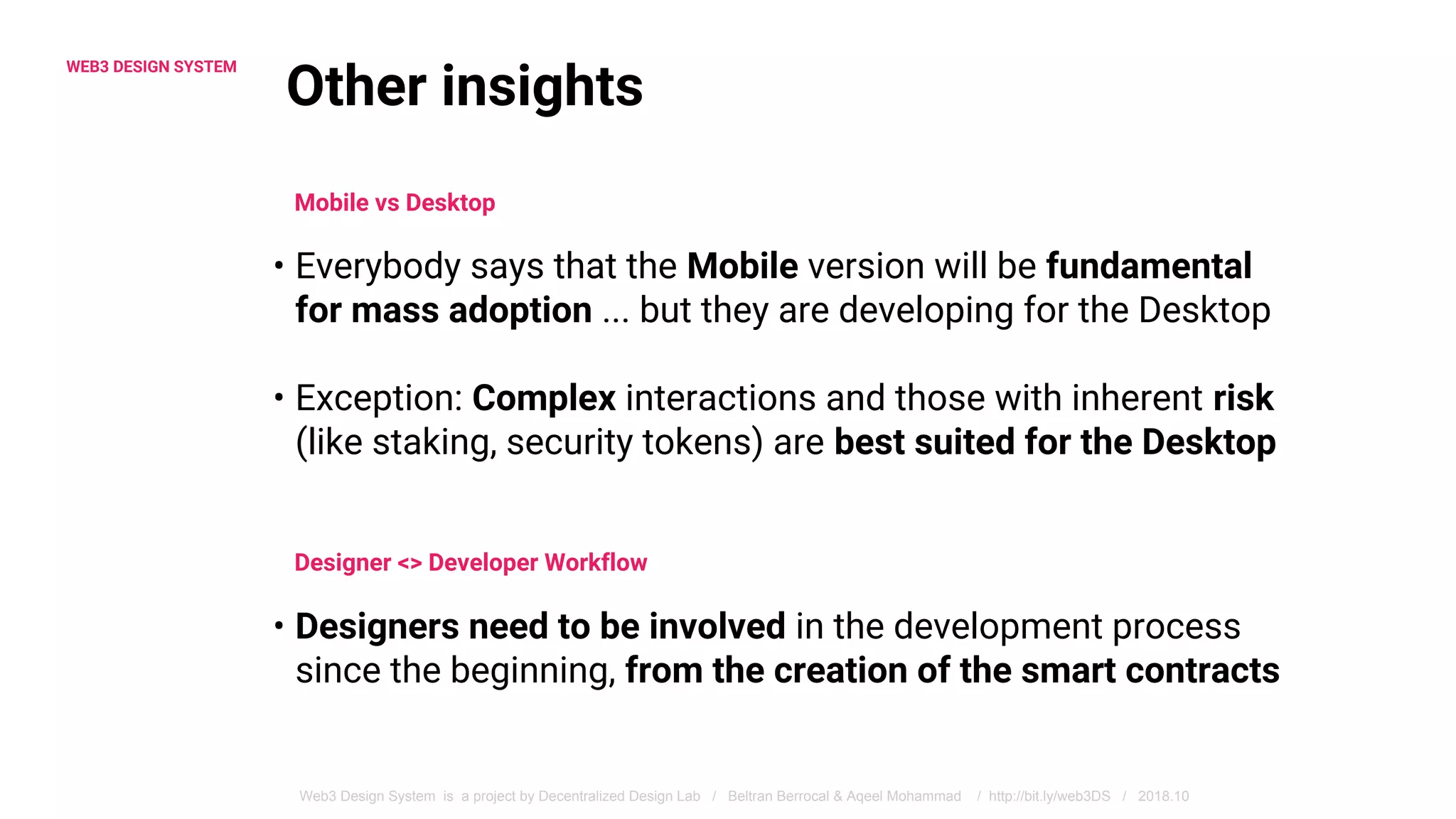 Devcon4 web3 design decision framework | PPT
