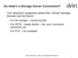 Disaster Recovery Strategies Using oVirt's new Storage Connection Management Features (DevConf ...