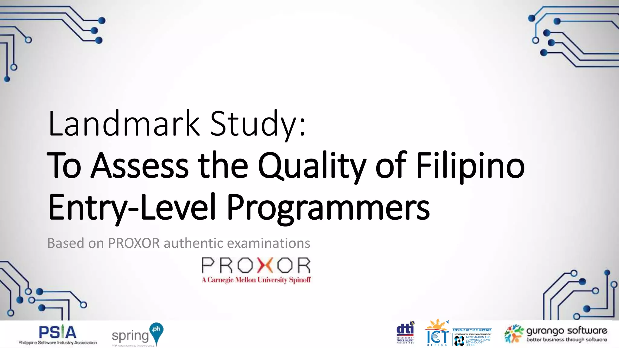 The State of the Philippine Programming Talent by Joey Gurango | PPTX