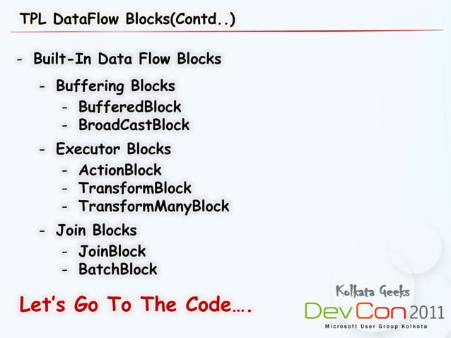 Task Parallel Library Data Flows | PPSX