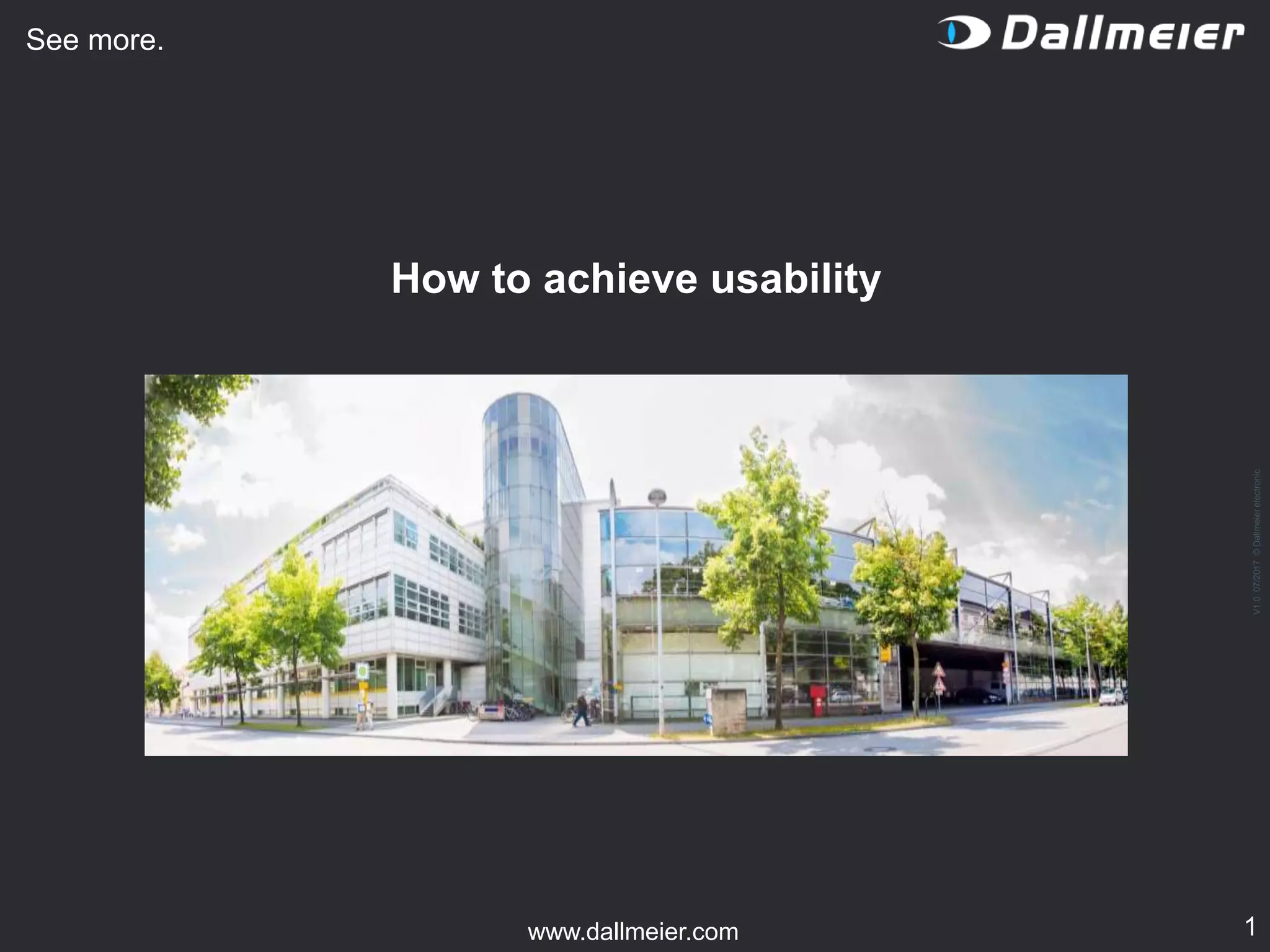 [DevDay2019] How to achieve usability - By Dr. Martin Theis, General ...