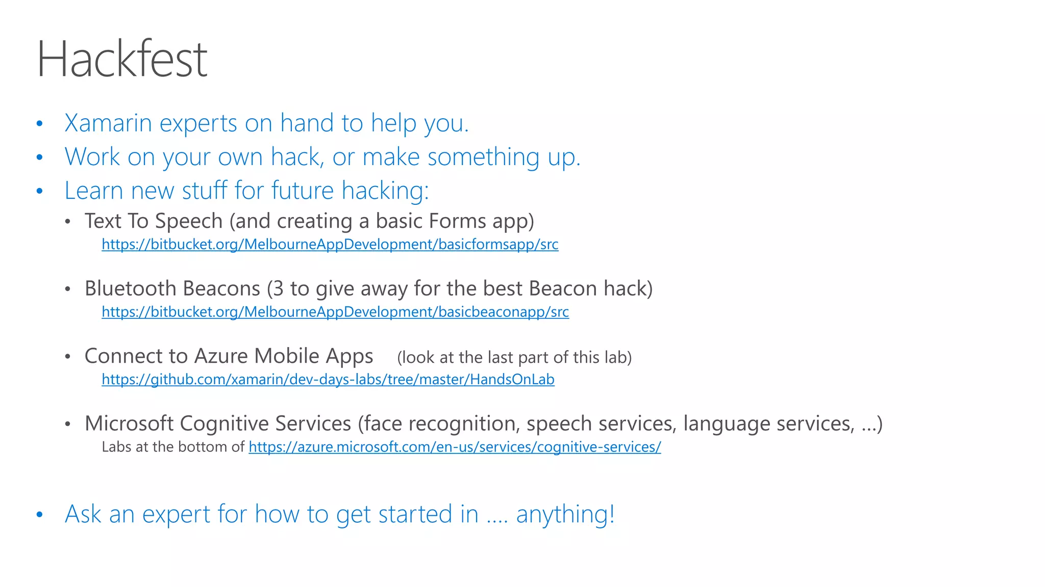 Dev Day Hackfest Slides | PPT