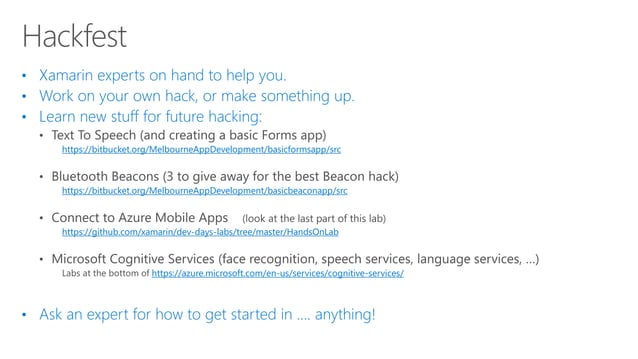 Dev Day Hackfest Slides | PPT