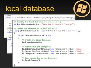 Dev days. windows phone development | PPT