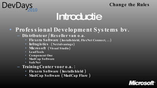Dev Days Windows Installer Technology Final | PPS | Computing | Technology & Computing