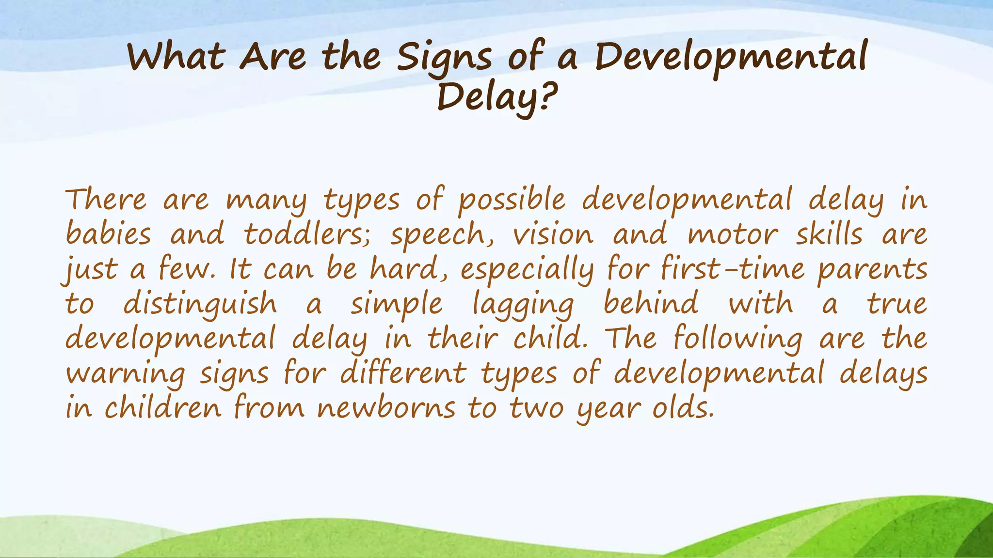 developmental assessment for infant and toddlers | PPTX