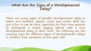 developmental assessment for infant and toddlers | PPTX