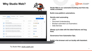 Dev Dives: Streamline document processing with UiPath Studio Web | PPT