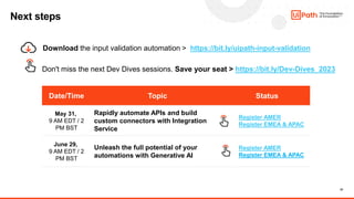 Dev Dives: Design user-friendly attended automations from A to Z | PPT