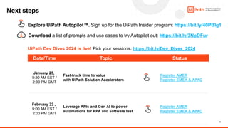 Dev Dives: Take your developer productivity to new heights with UiPath Autopilot™ | PPT