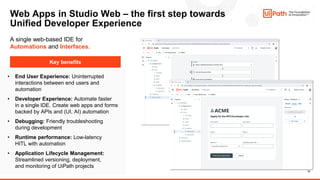 Dev Dives: Increase automation value with web apps in Studio Web | PPT